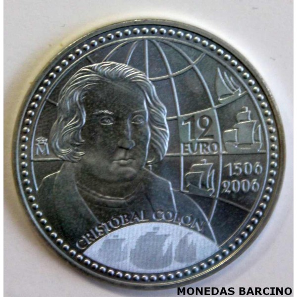 2006 - ESPAÑA - 12 EUROS - PLATA - COLON