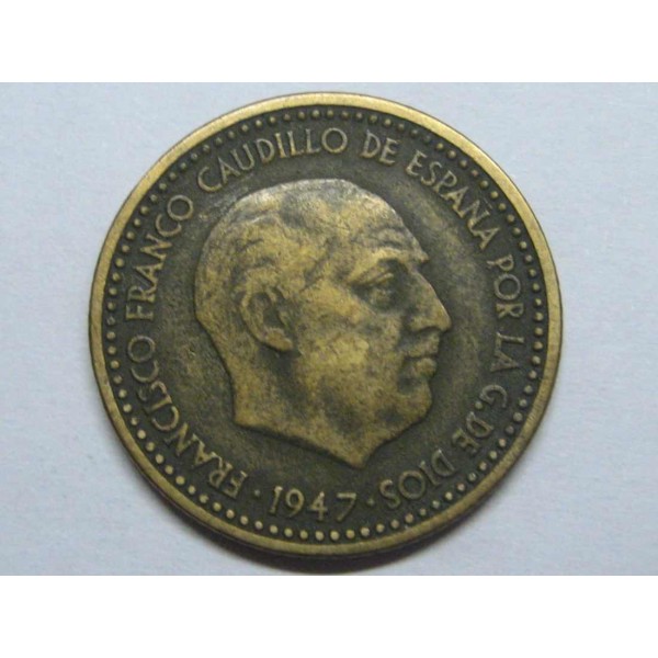 1947-49 -1 PESETA-ESPAÑA- ESTADO ESPAÑOL- FRANCO